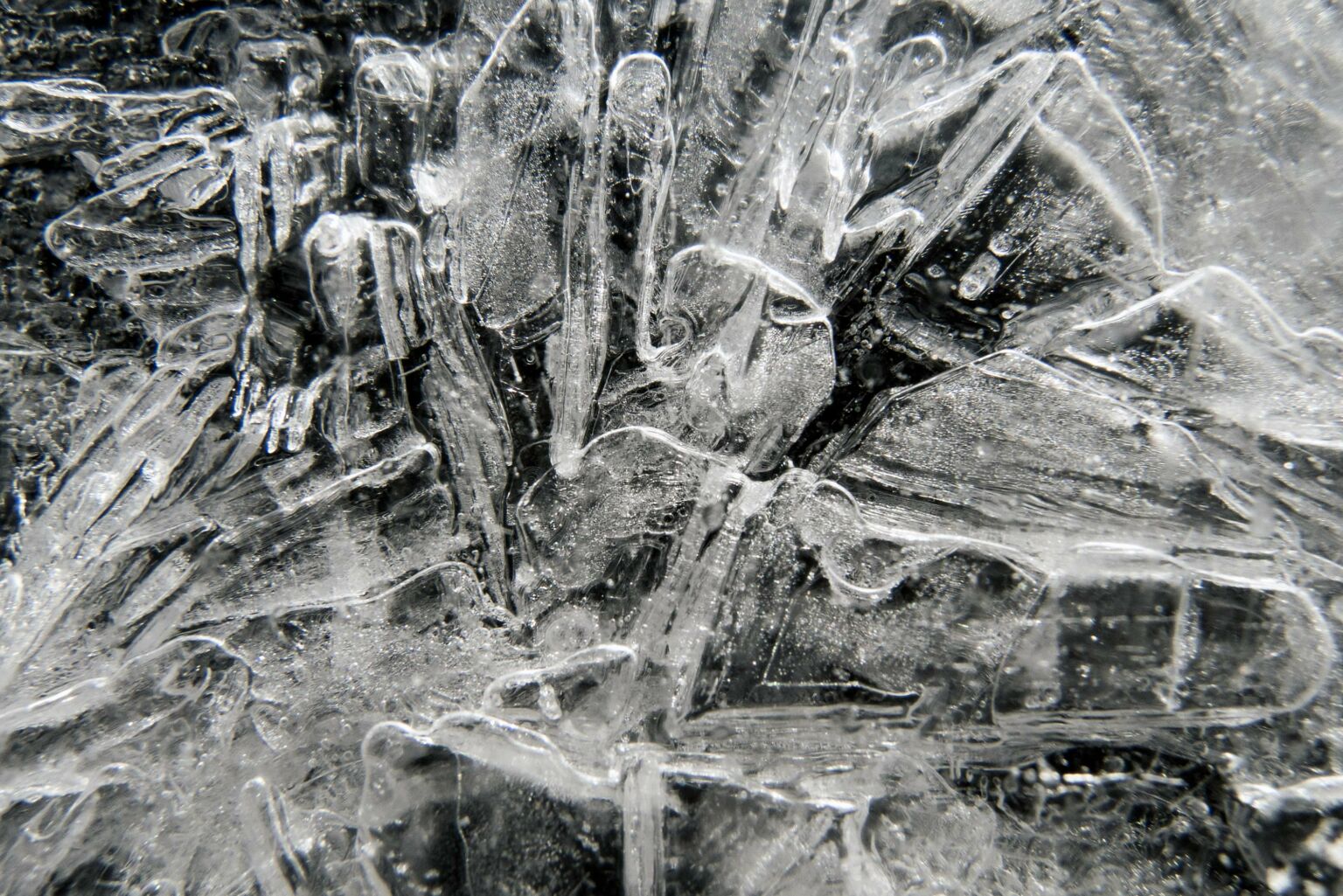 Close-up of cracked ice texture | Copyright-free photo (by M. Vorel ...