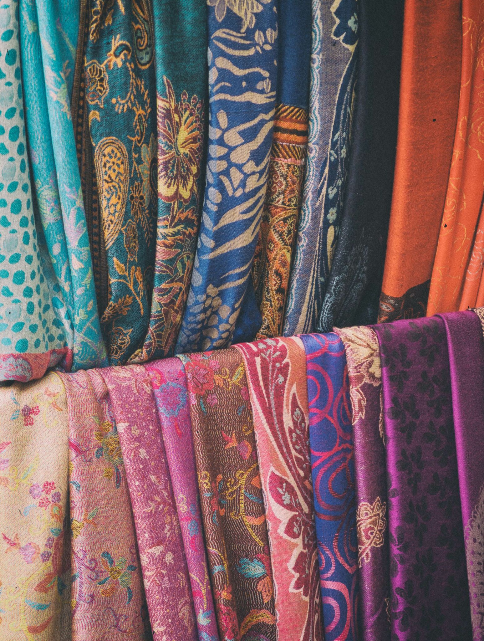 Asian textiles | Copyright-free photo (by M. Vorel) | LibreShot