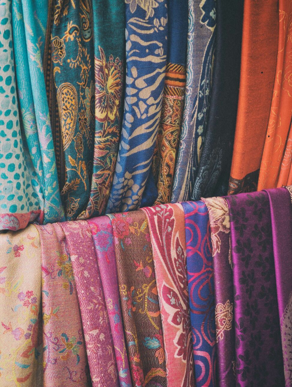 Asian textiles | Copyright-free photo (by M. Vorel) | LibreShot