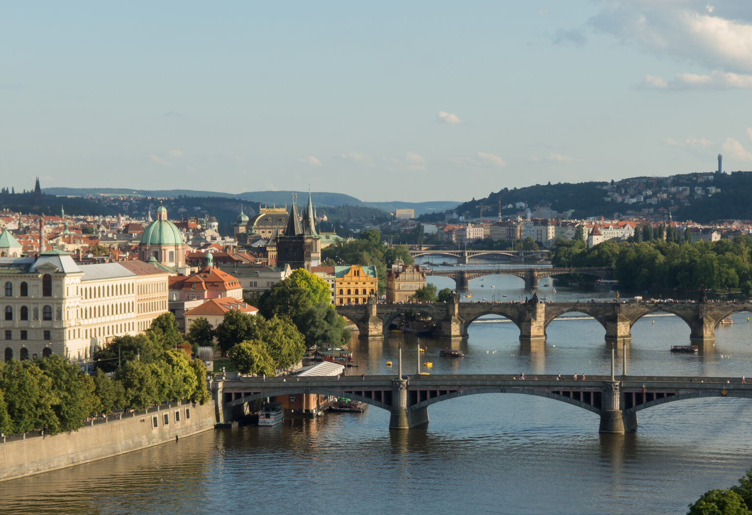 Prague Bridges | Copyright-free photo (by M. Vorel) | LibreShot