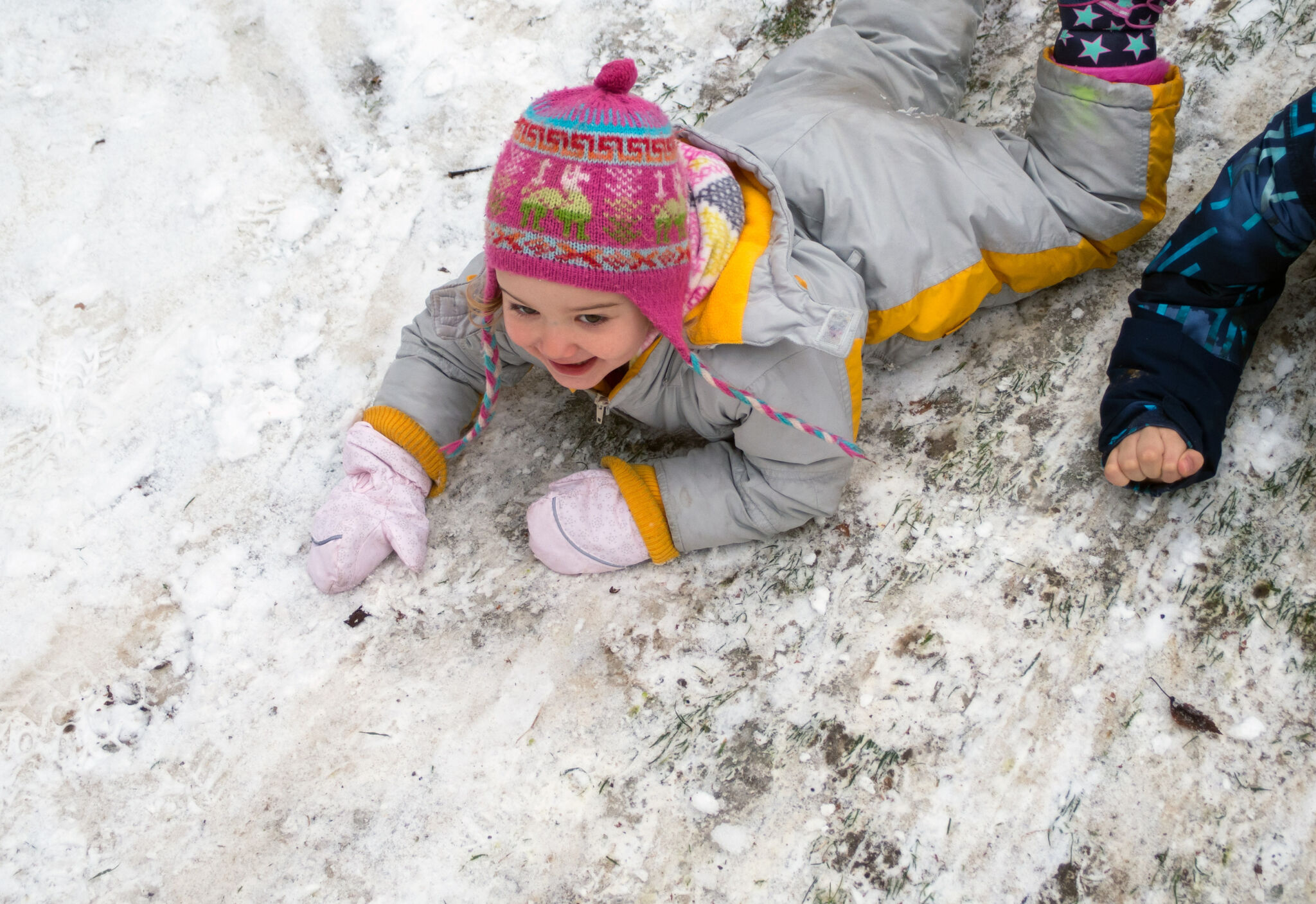 Children Playing On The Snow | Copyright-free photo (by M. Vorel ...