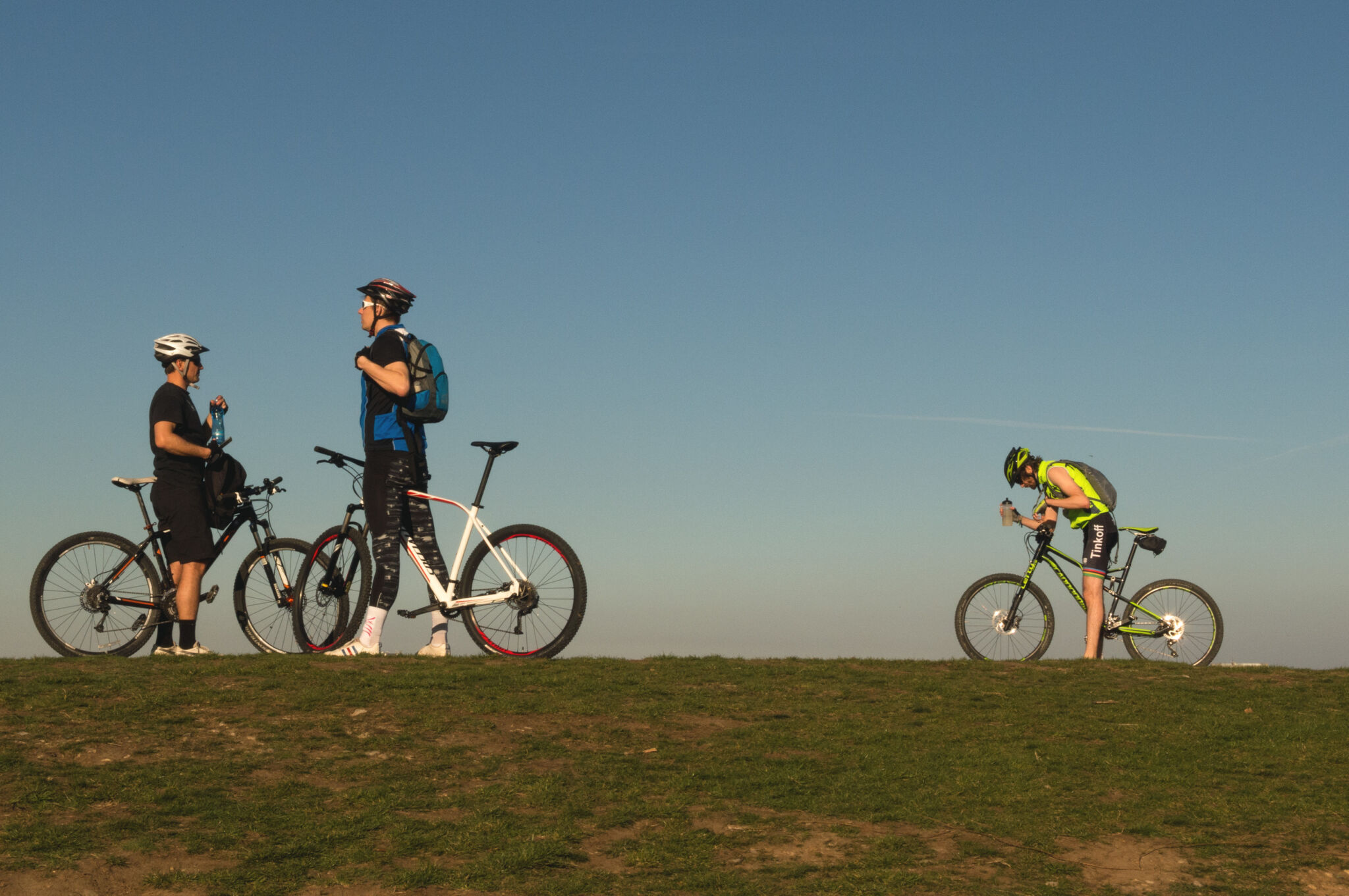 Three Bikers On The Top The Hill | Copyright-free photo (by M. Vorel ...