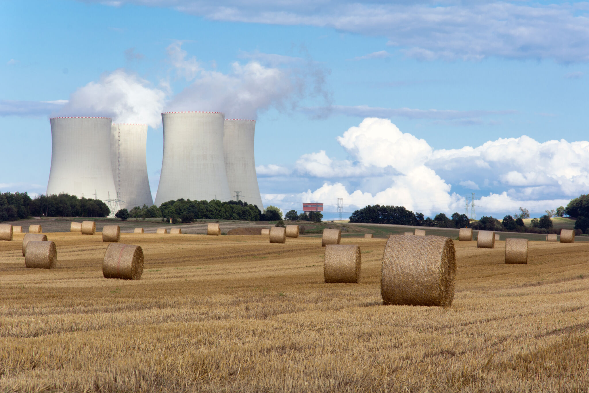 Nuclear power plant between fields | Copyright-free photo (by M. Vorel ...