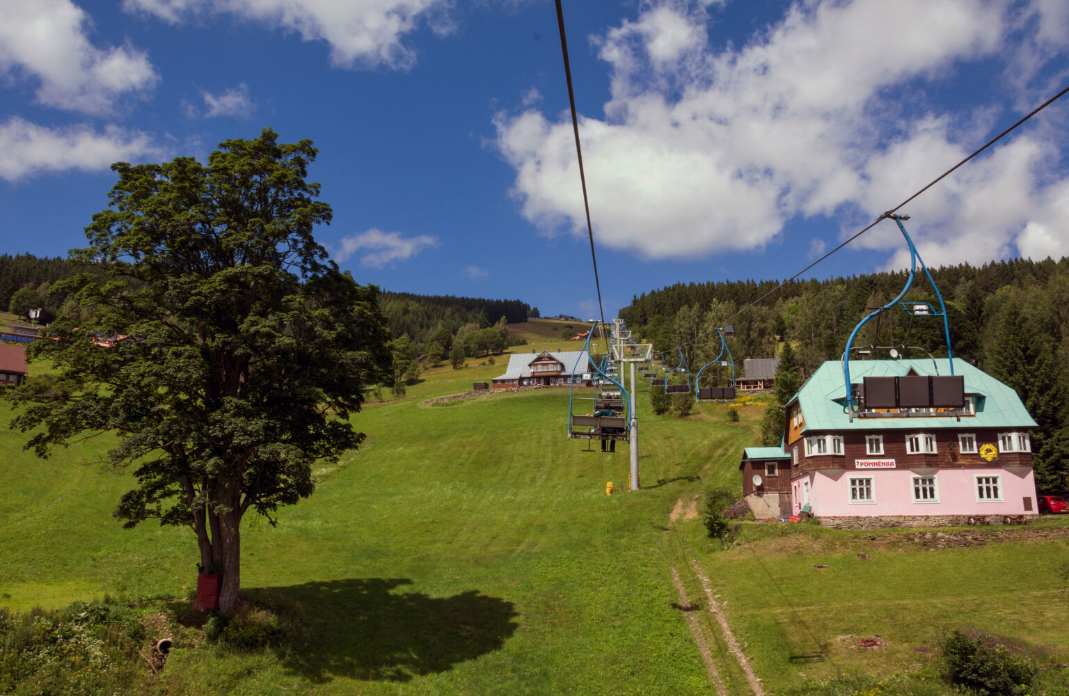 Chair Lift Above The Green Meadow | Copyright-free photo (by M. Vorel ... Chair Lift Above The Green Meadow | Copyright-free photo (by M. Vorel ...