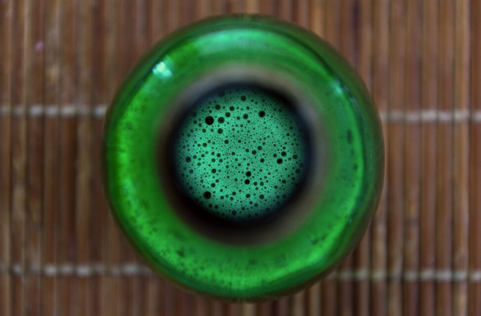 Beer Bottle From Above | Copyright-free photo (by M. Vorel) | LibreShot