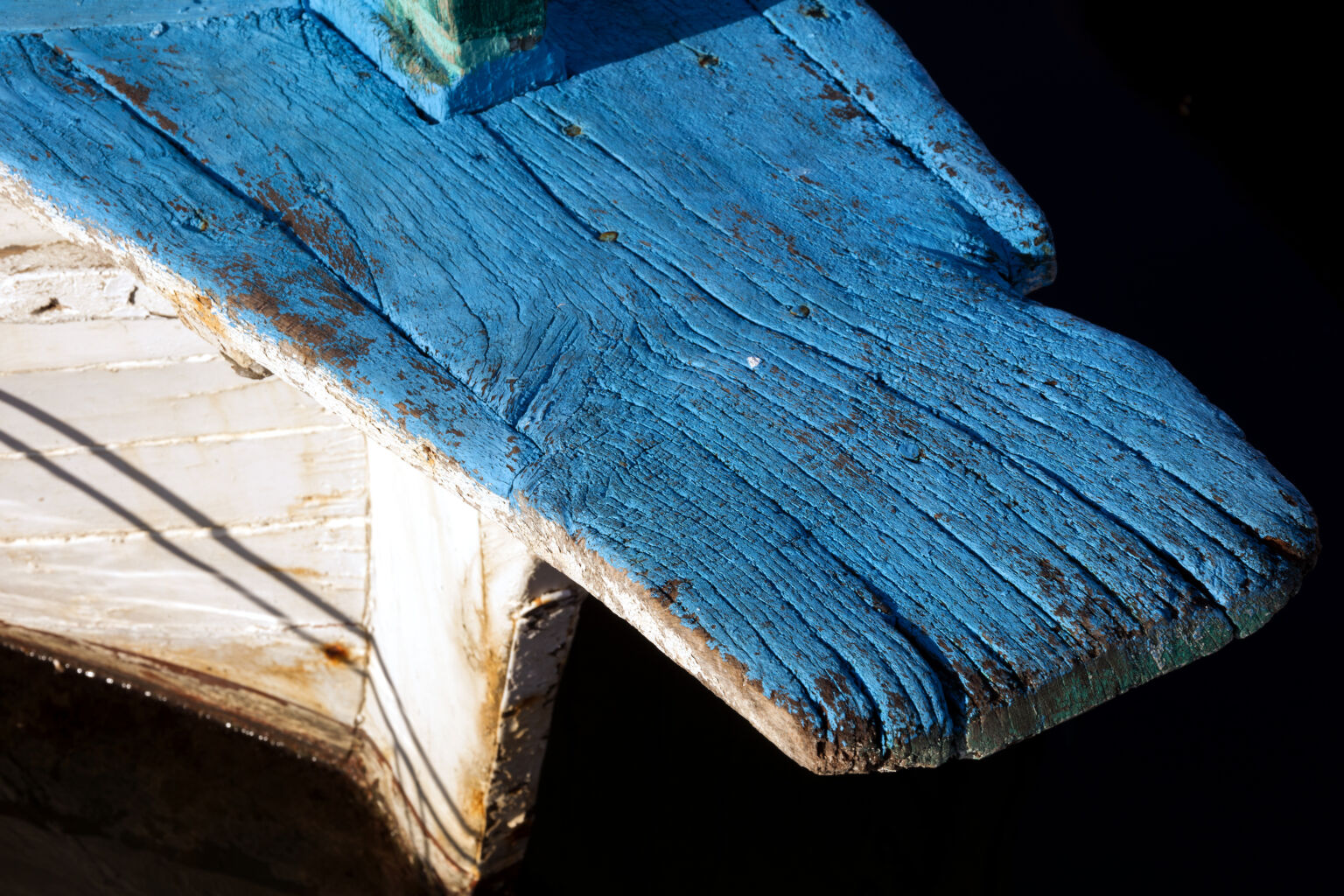White and blue wooden boat with wood texture | Copyright-free photo (by ...