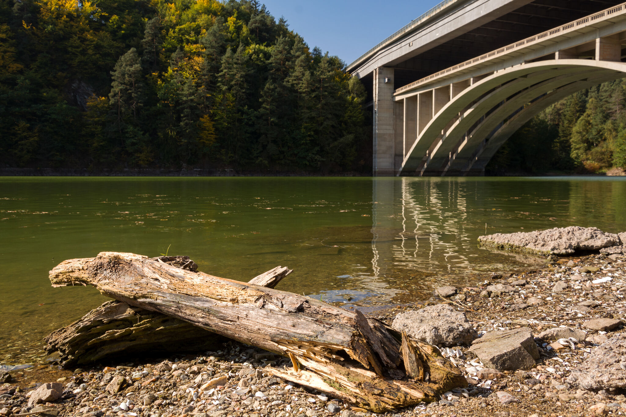 Highway Bridge Over the Lake | Copyright-free photo (by M. Vorel ...