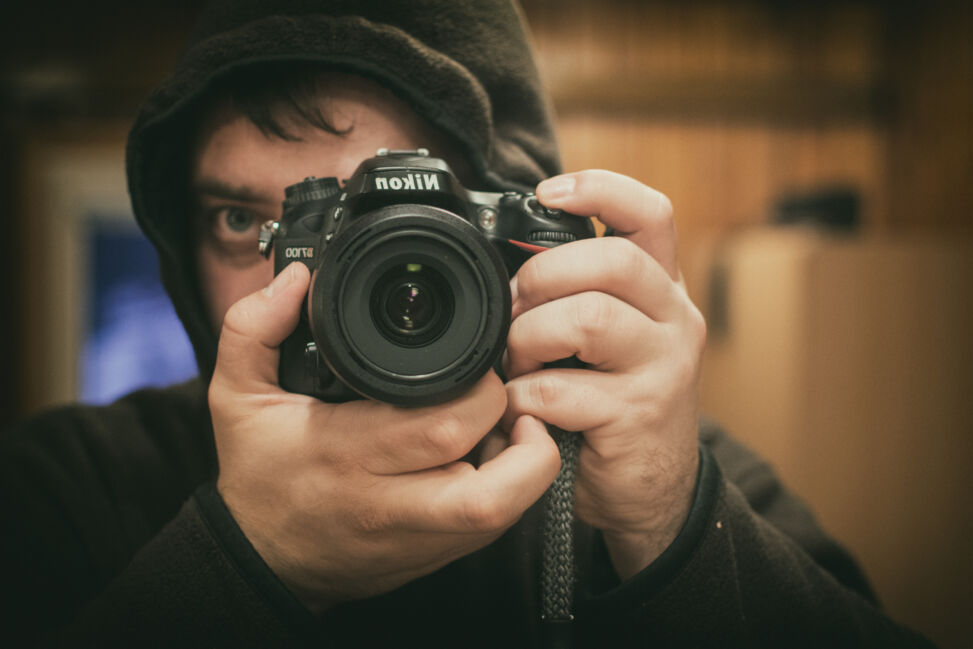 A secret photographer in the hood | Copyright-free photo (by M. Vorel ...