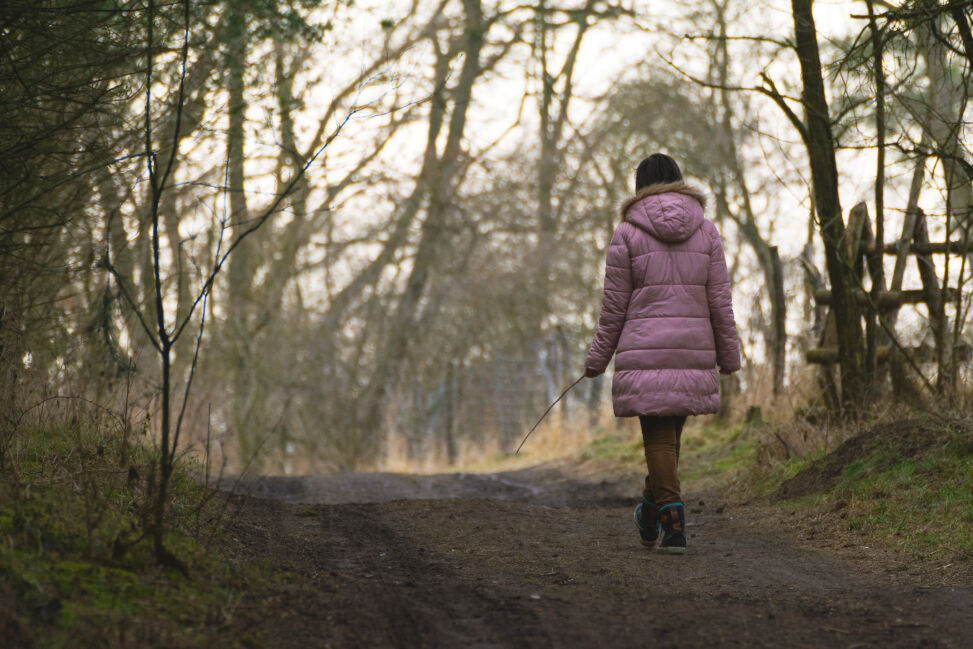 Lonely Woman Walking Copyright Free Photo By M Vorel Libreshot