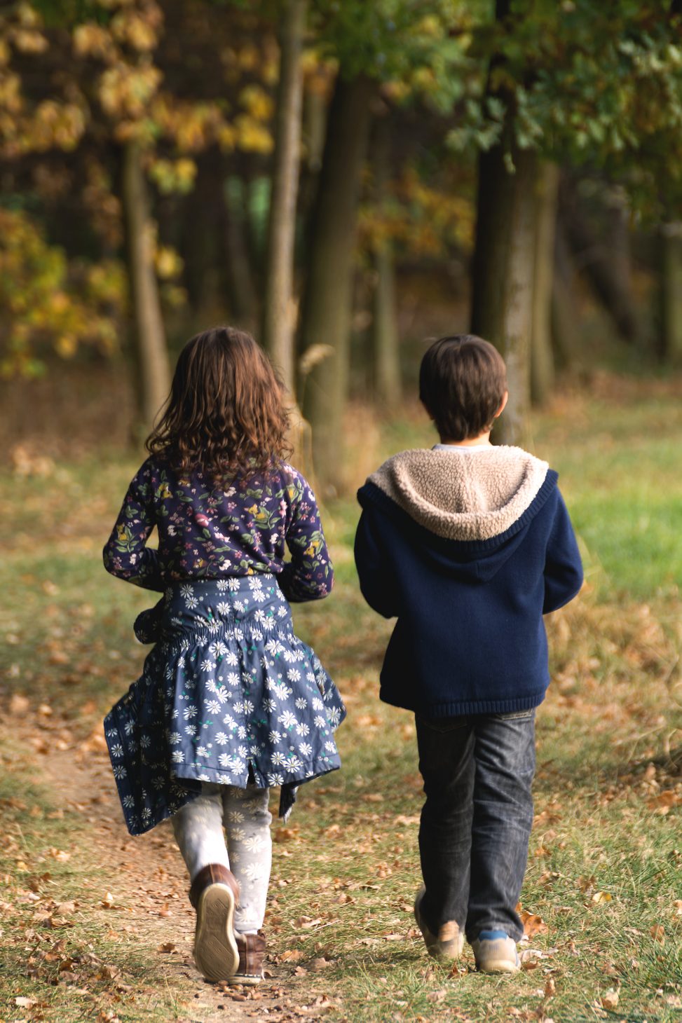 Boy and girl siblings in the woods | Copyright-free photo (by M. Vorel ...