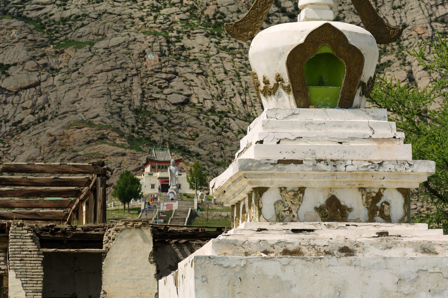 Buddhist stupa and temple in Tsetserleg, Mongolia | Copyright-free ...