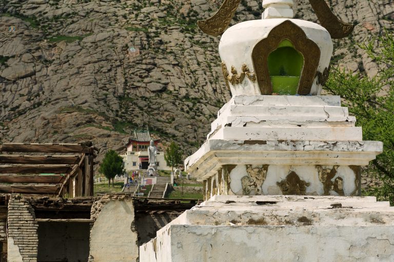 Buddhist stupa and temple in Tsetserleg, Mongolia | Copyright-free ...