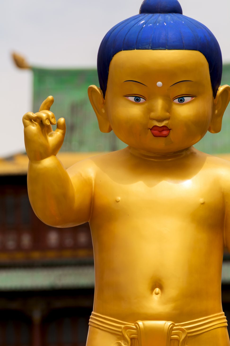 Golden Statue of Buddha as a Child | Copyright-free photo (by M. Vorel ...