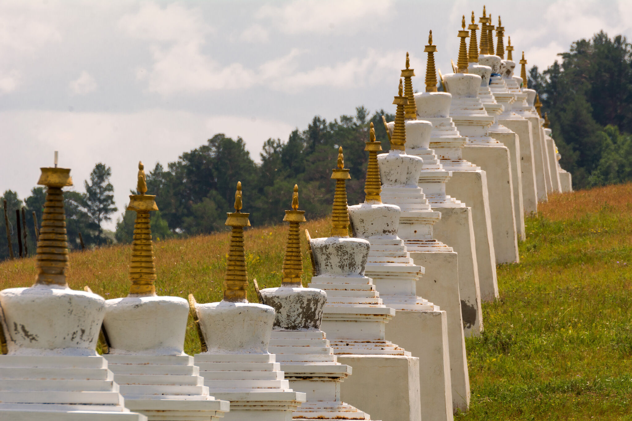 Row of Buddhist Stupas | Copyright-free photo (by M. Vorel) | LibreShot