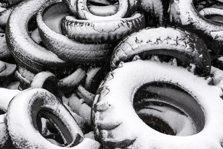 Pile of Old Tires Covered with Snow | Copyright-free photo (by M. Vorel ...