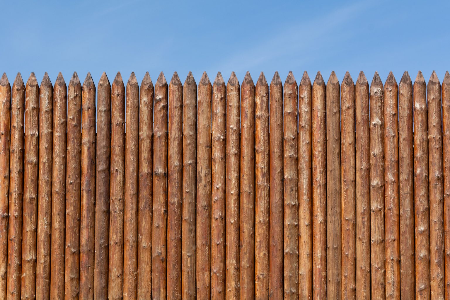 The Wall Made of Vertical Logs | Copyright-free photo (by M. Vorel ...