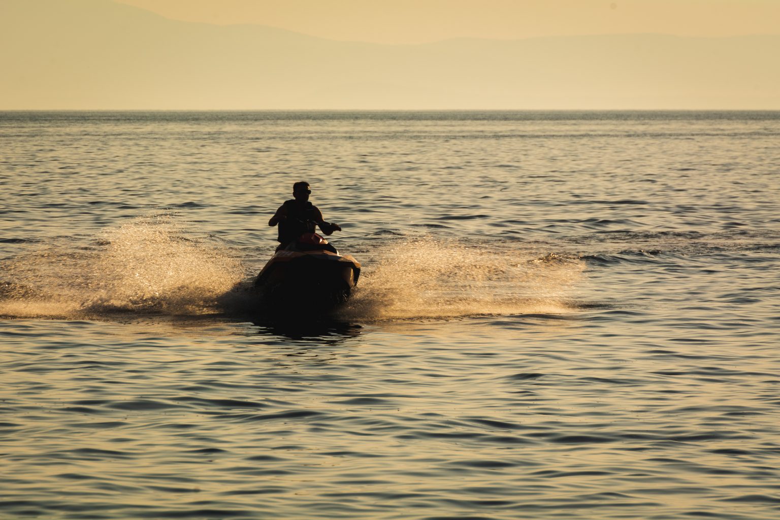 Jet Ski on the Sea at Sunset | Copyright-free photo (by M. Vorel ...