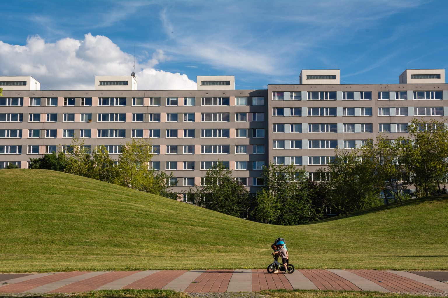 Park and "panelák" buildings in Prague | Copyright-free photo (by M ...